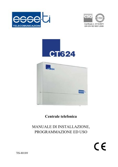 Manuale CT 624 - Esse-ti Telecomunicazioni