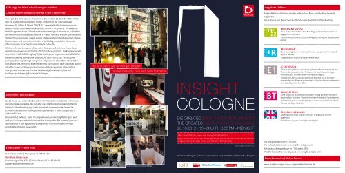 Programm Insight Cologne - Orgatec