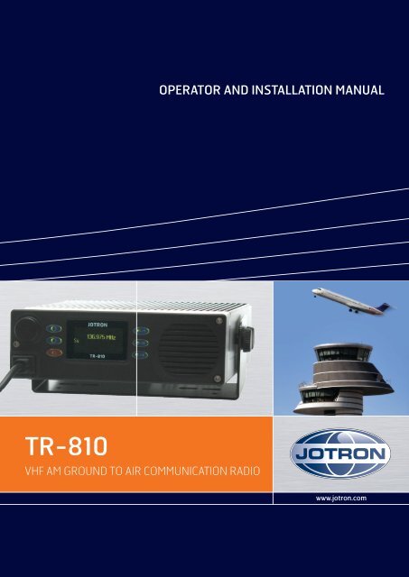 Operators handbook TR7750 - Jotron