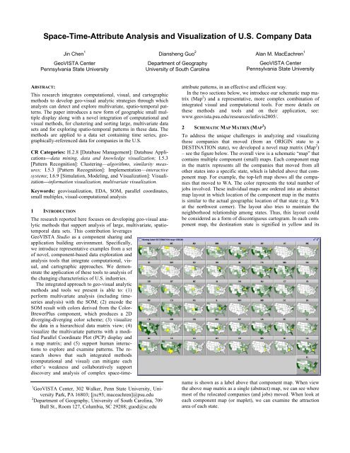 Space-Time-Attribute Analysis and Visualization of US Company Data