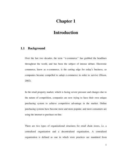Chapter 1 Introduction 1.1 Background - DSpace