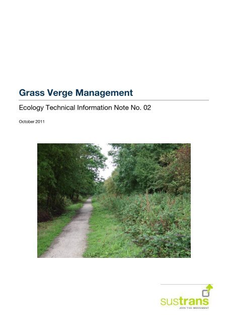 Ecology Note 02: Grass Verge Management - Sustrans