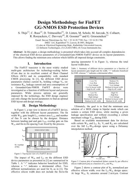 Design Methodology for FinFET GG-NMOS ESD Protection Devices