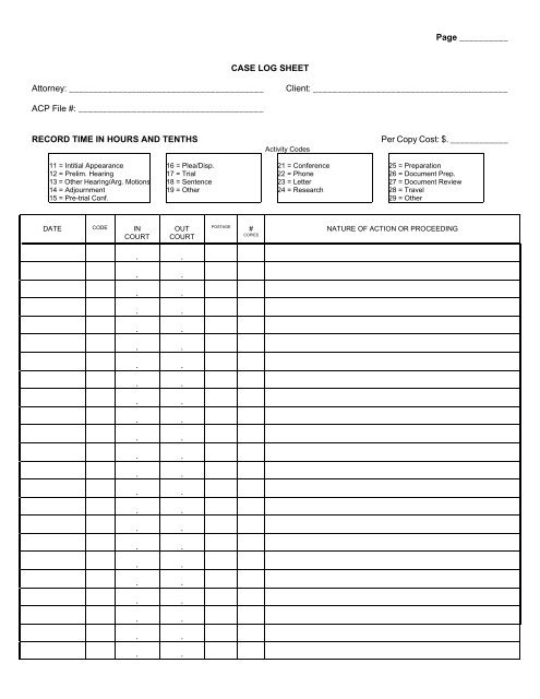 Case Log Sheet (2 sided copy) (PDF) - Monroe County