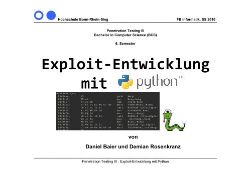 Exploit-Entwicklung mit Python