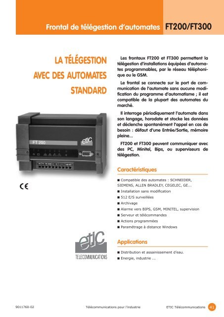 FT200/FT300 - Etic Telecom