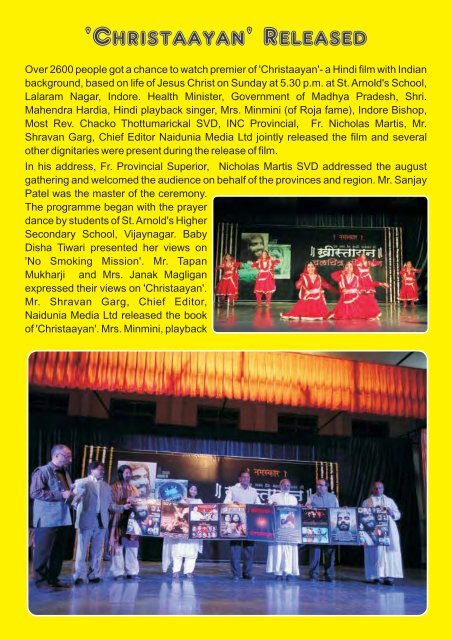 Film ' Christaayan' Released - SVD-Curia