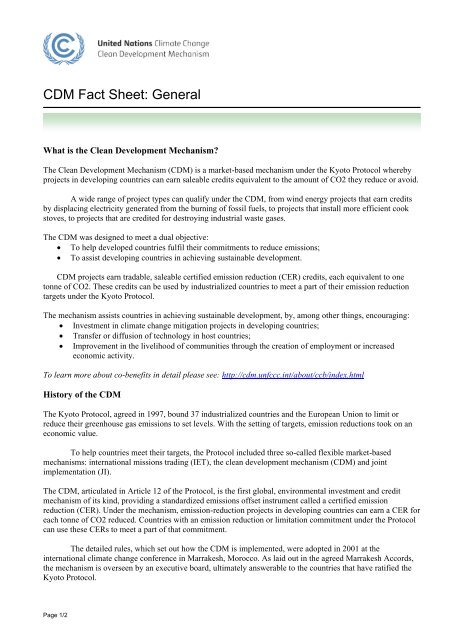 CDM General Fact Sheet