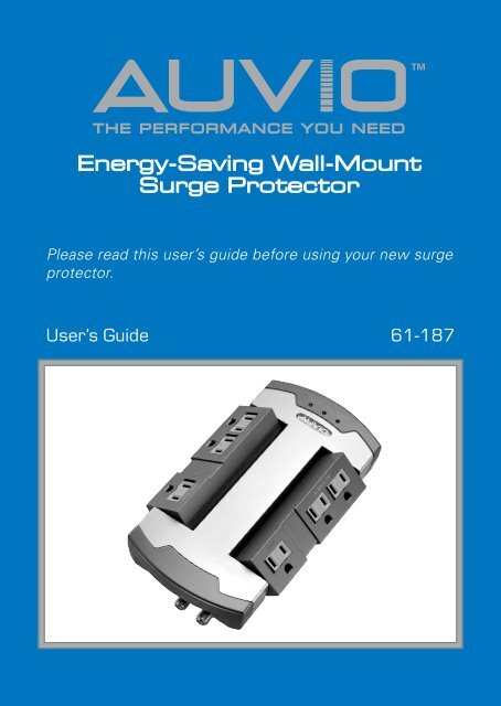 Energy-Saving Wall-Mount Surge Protector - Radio Shack