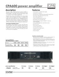 Pro Series 8001 power amplifiers Schematic set - Crest Audio