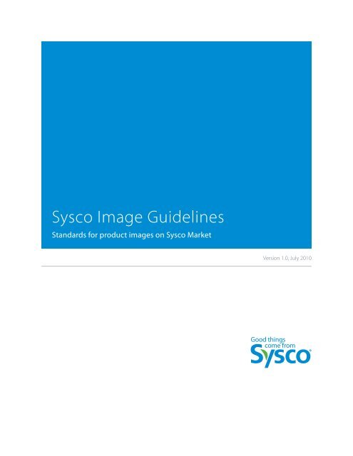 Sysco Image Guidelines
