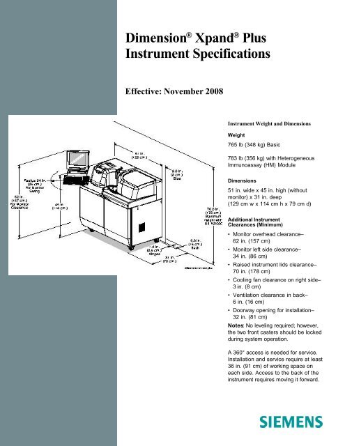Dimension Xpand Plus Integrated Chemistry System Technical ...
