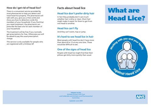 What are Head Lice? - NHS Kirklees