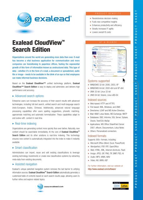 Exalead Cloudviewtm Search Edition