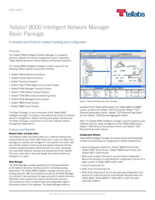 Tellabs 8000 Intelligent Network Manager Basic Package