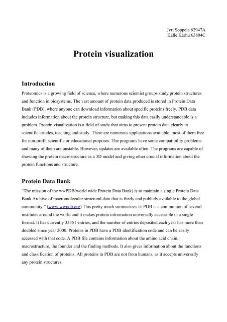 Protein visualization