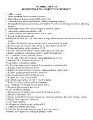 Final Inspection Checklist