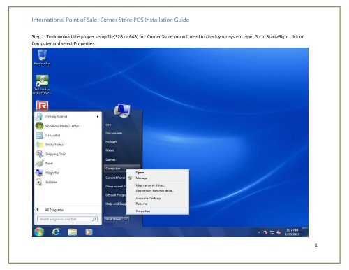 Corner Store POS Installation Guide - POS of America