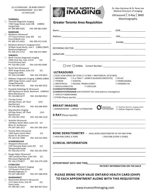 GTA Requisition - True North Imaging