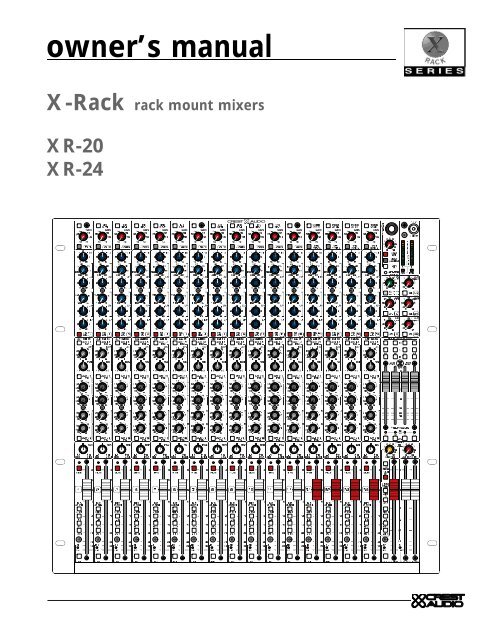 Owner's Manual X-Rack - Crest Audio