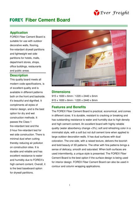 Fiber Cement Board - Taiwan Trade