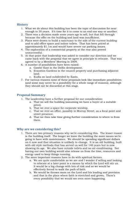 Relocation Proposal 101121 Draft 1.pdf - Gawler Baptist Church