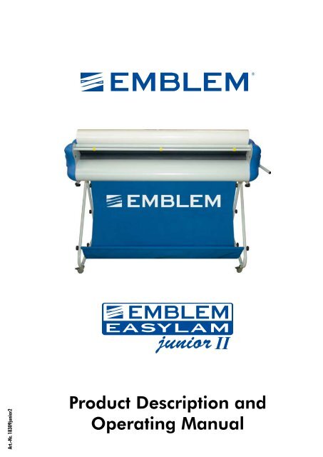 EMBLEM Easylam Junior II Manual english - Dataplot Gmbh