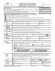 Instructions for Form W-7 - Internal Revenue Service