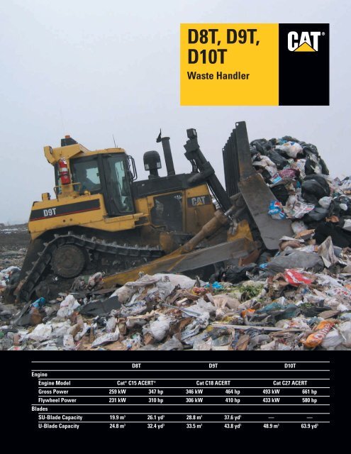 Specalog for D8T, D9T, D10T Waste Handler ... - Kelly Tractor