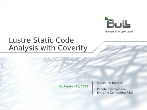 Static Code Analysis with Coverity - EOFS
