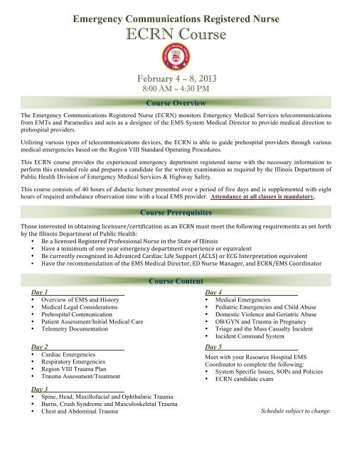 ECRN Course - Loyola EMS