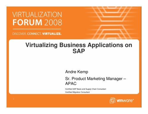 Virtualizing Business Applications on SAP - VMware