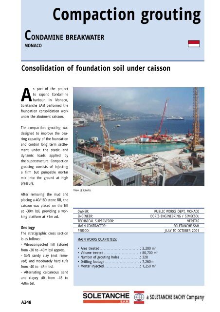 Compaction grouting - Soletanche Bachy