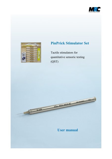 PinPrick Stimulator Set User manual - MRC Systems