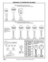 PARACENTRIC CYLINDER PARACENTRIC KEY - Southern Folger