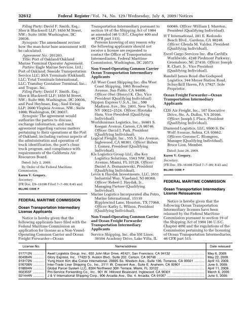 Federal Register Vol. 74, Issue - Seton Resource Center