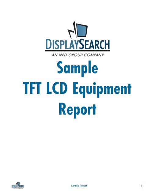 Sample Report 1 - DisplaySearch