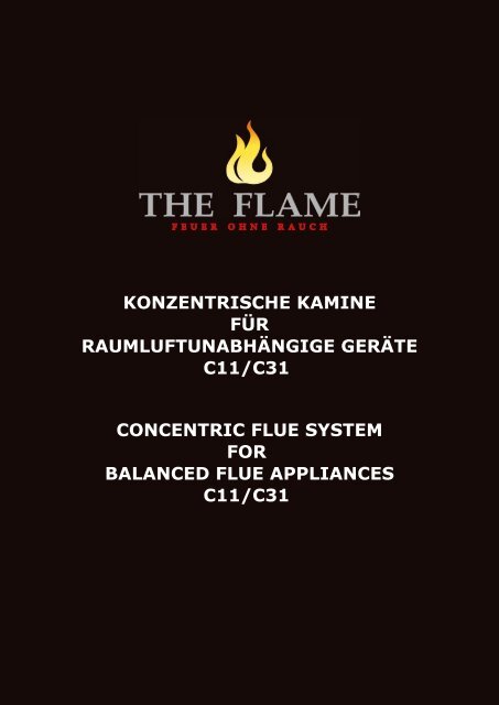 concentric flue system for balanced flue appliances c11 ... - The Flame