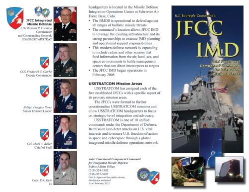 JFCC IMD JFCC IMD - Space and Missile Defense Command