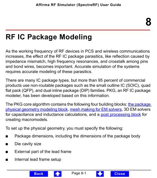 RF IC package modeling - Cadence