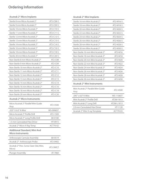 Ordering Information