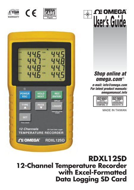 RDXL12SD - Omega Engineering