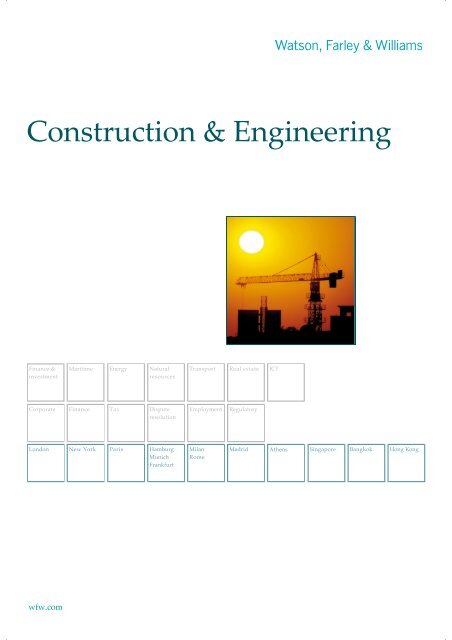 Construction & Engineering - Watson, Farley & Williams