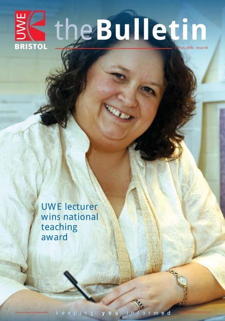UWE lecturer wins national teaching award - University of the West ...