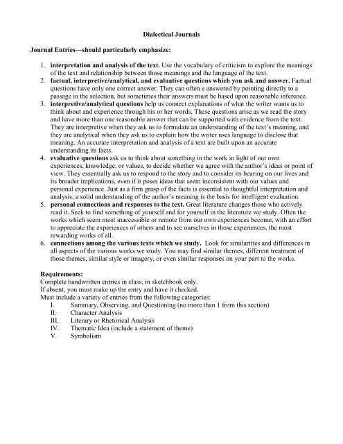 Dialectical Journal Rubric.pdf - Keller ISD Schools
