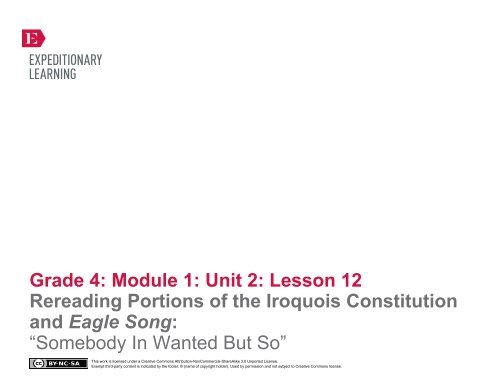 Grade 4 ELA Module 1, Unit 2, Lesson 12 - EngageNY