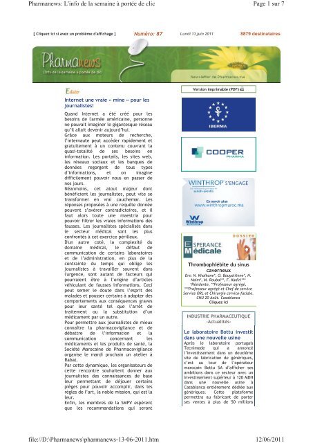 Version imprimable (PDF) - Pharmacies.ma