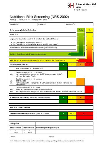 Nutritional Risk Score