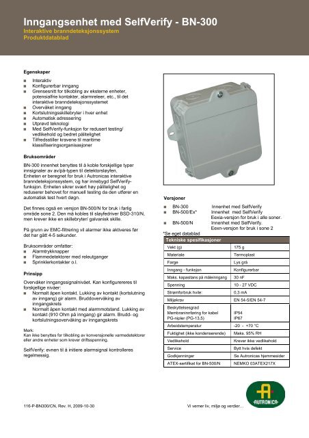 BN-300 - Autronica - Autronica Fire and Security