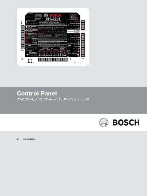 D9412GV4/D7412GV4/D7212GV4 v1.10 Release Notes